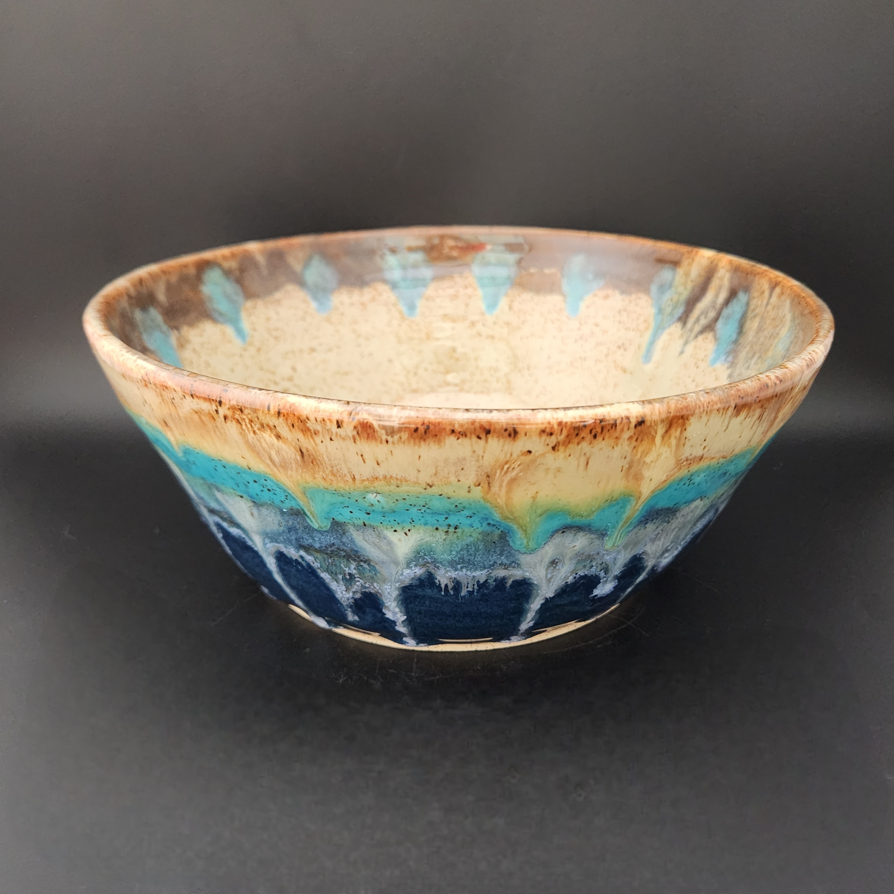 Blue Jasper Ultra turquoise Bengal Lt flux bowl | glazeshare