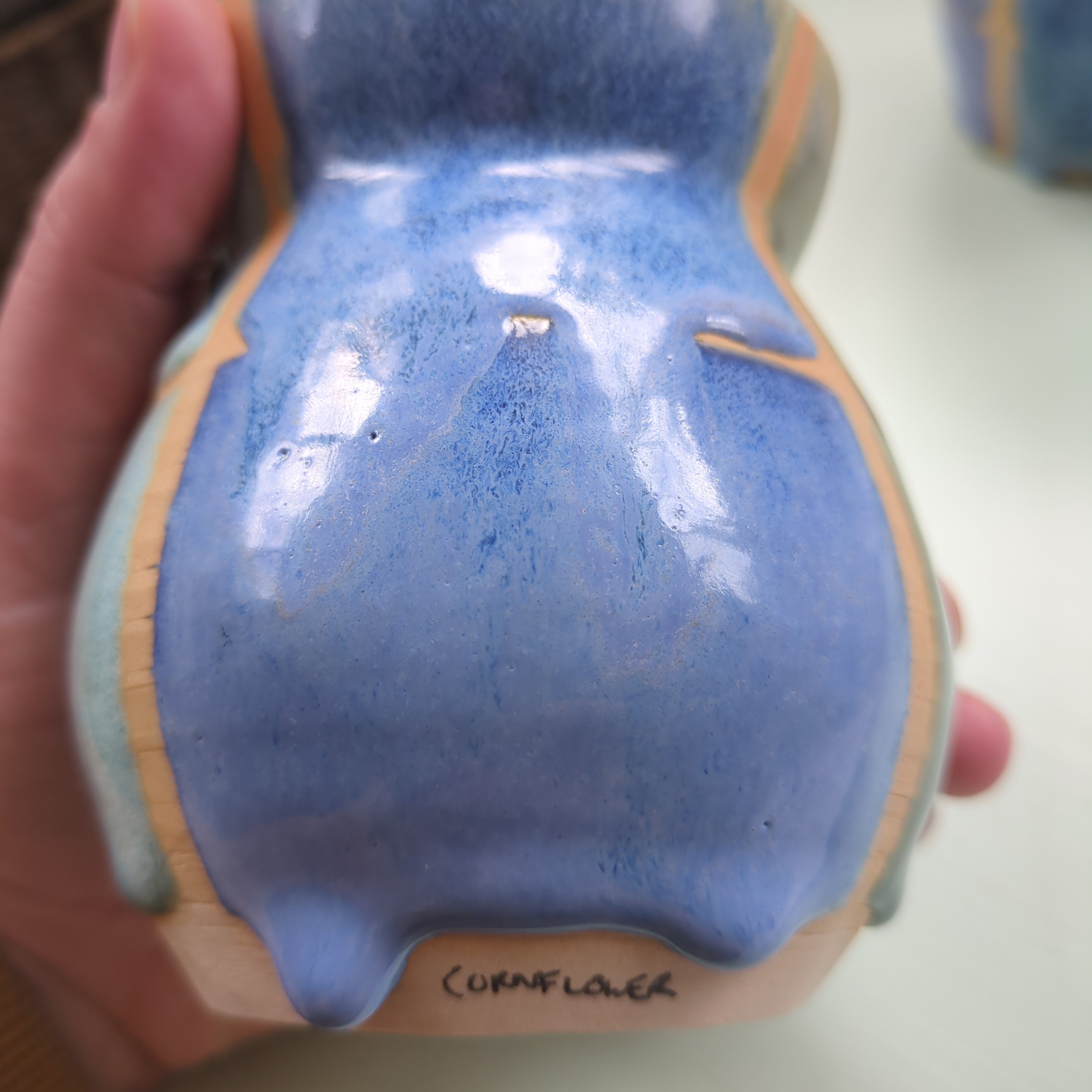 Blue Cornflower over Riptide | glazeshare