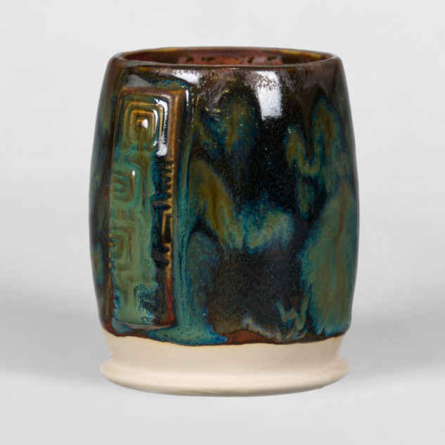Olive Float over Copper Float | glazeshare