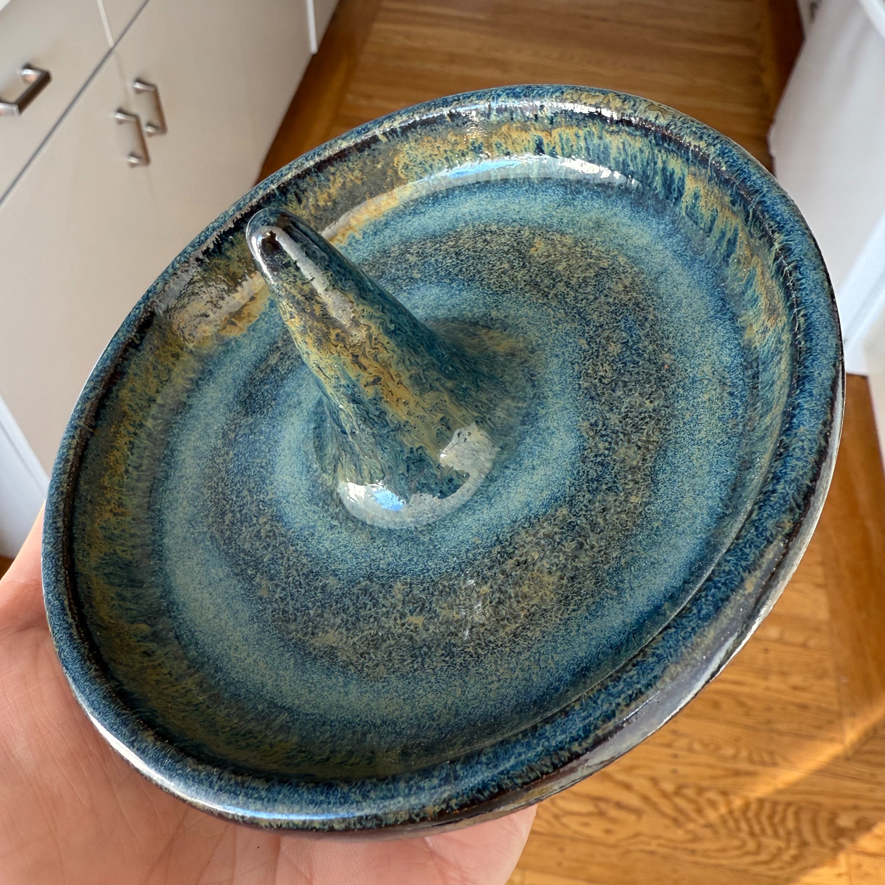 Sapphire Float over Ancient Jasper | glazeshare