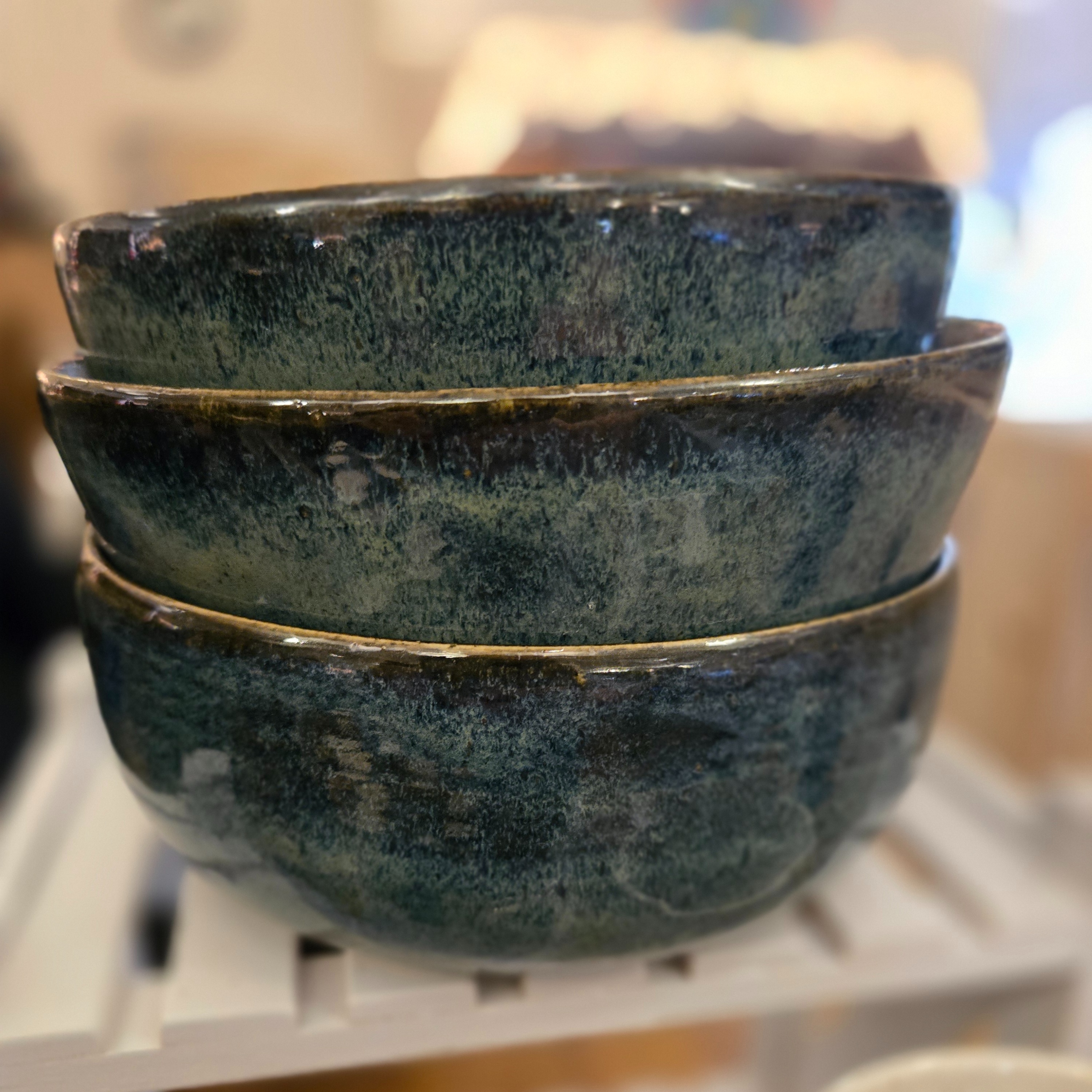 Textured Turqouise over Blue Midnight | glazeshare