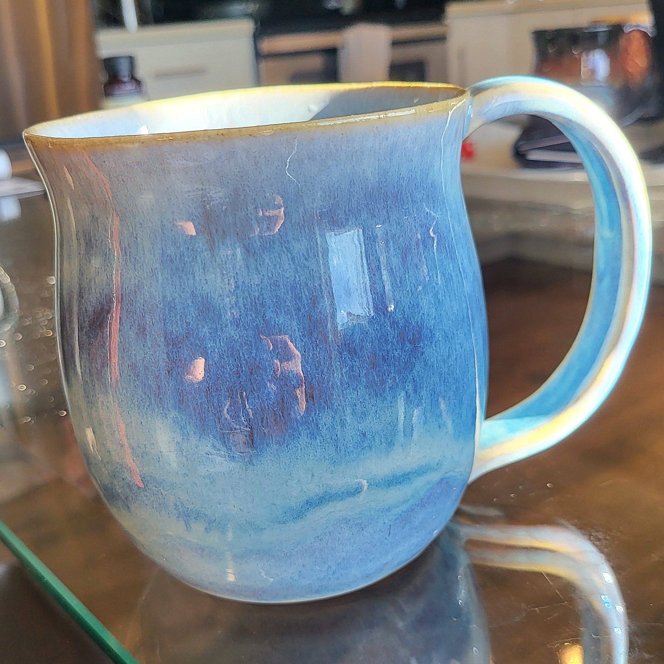 Blue Rutile over Honey Flux | glazeshare