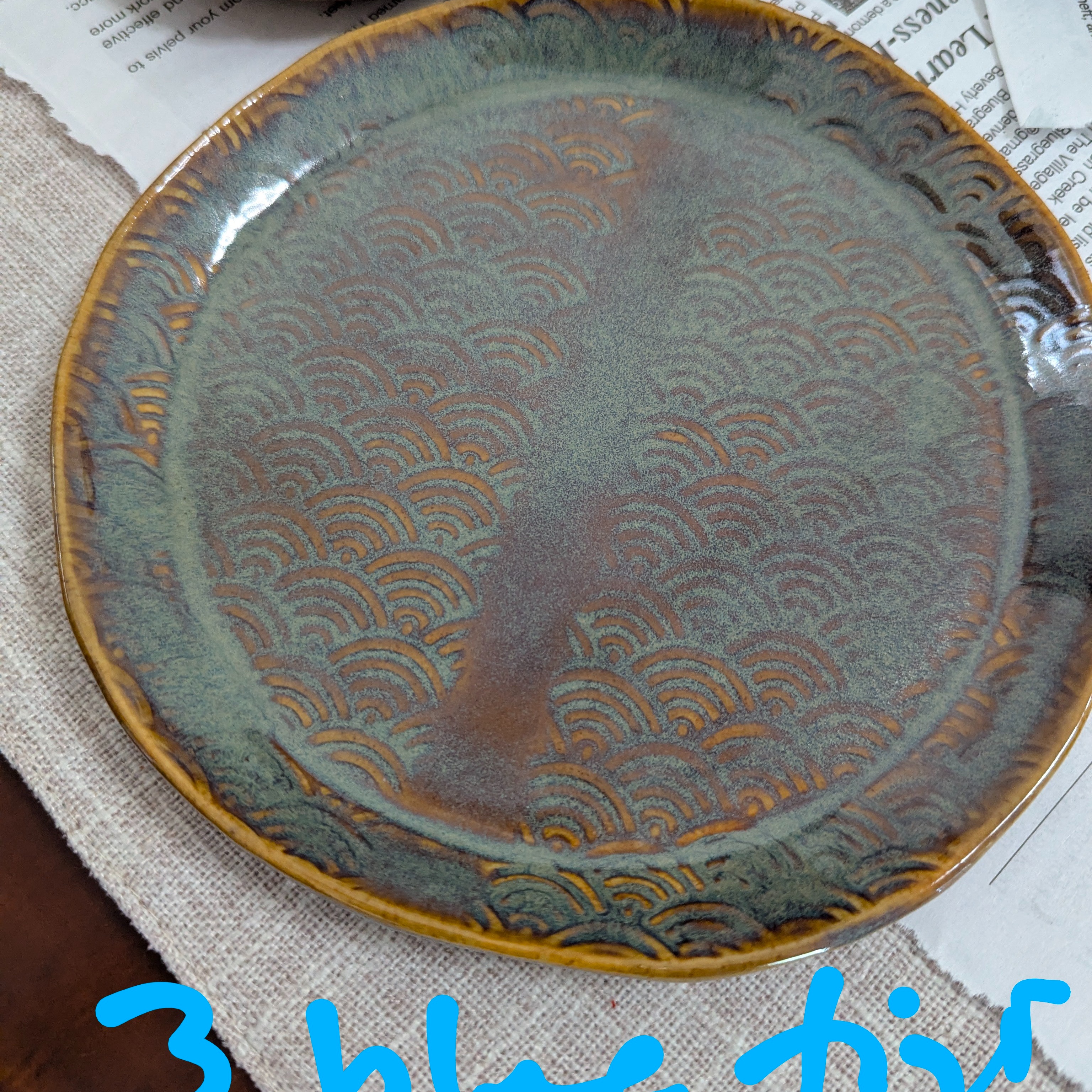Blue tiger eye over texture | glazeshare