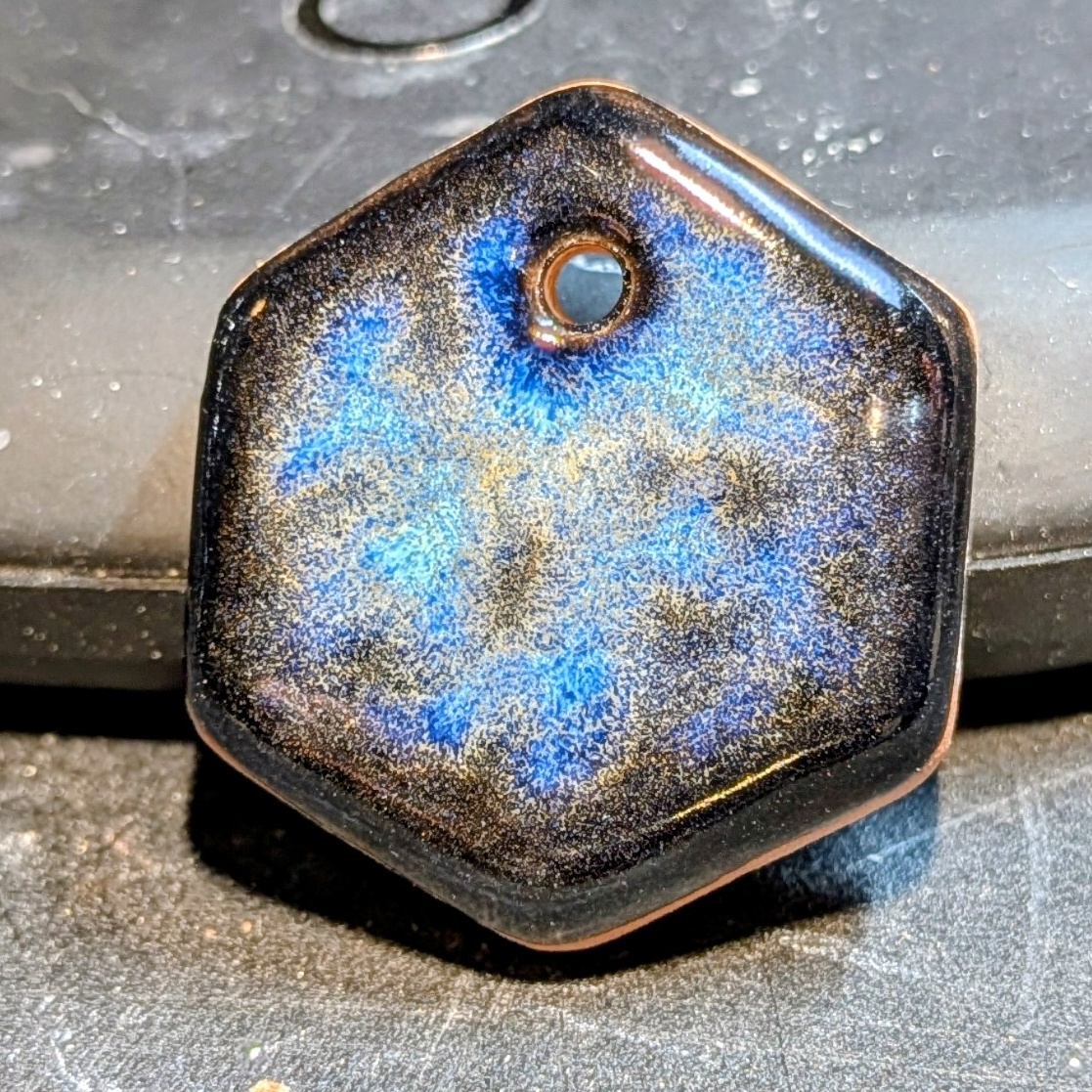 Obsidian blue rutile seaweed | glazeshare