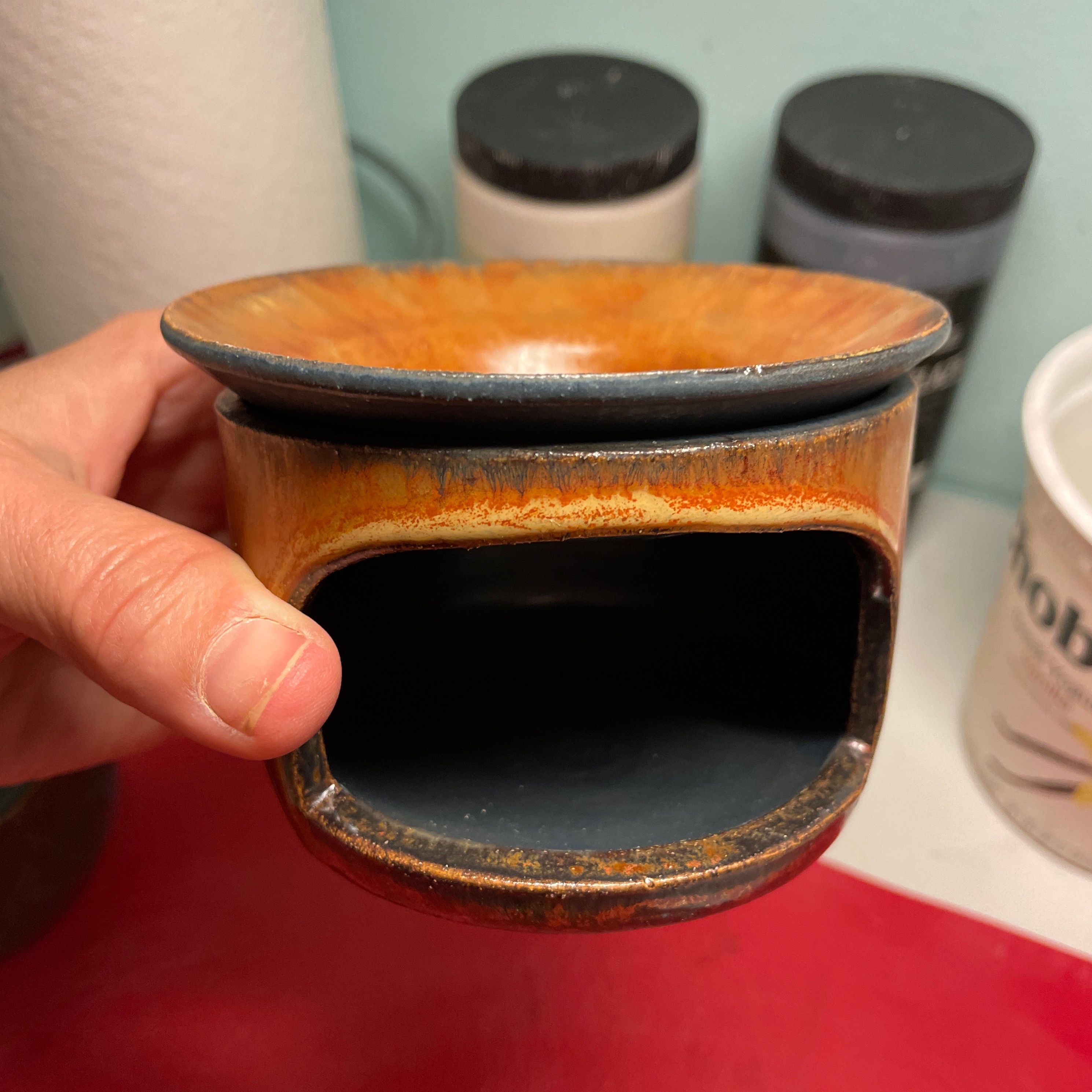 Coyote Archies Red Gold and Amaco Ancient Copper | glazeshare