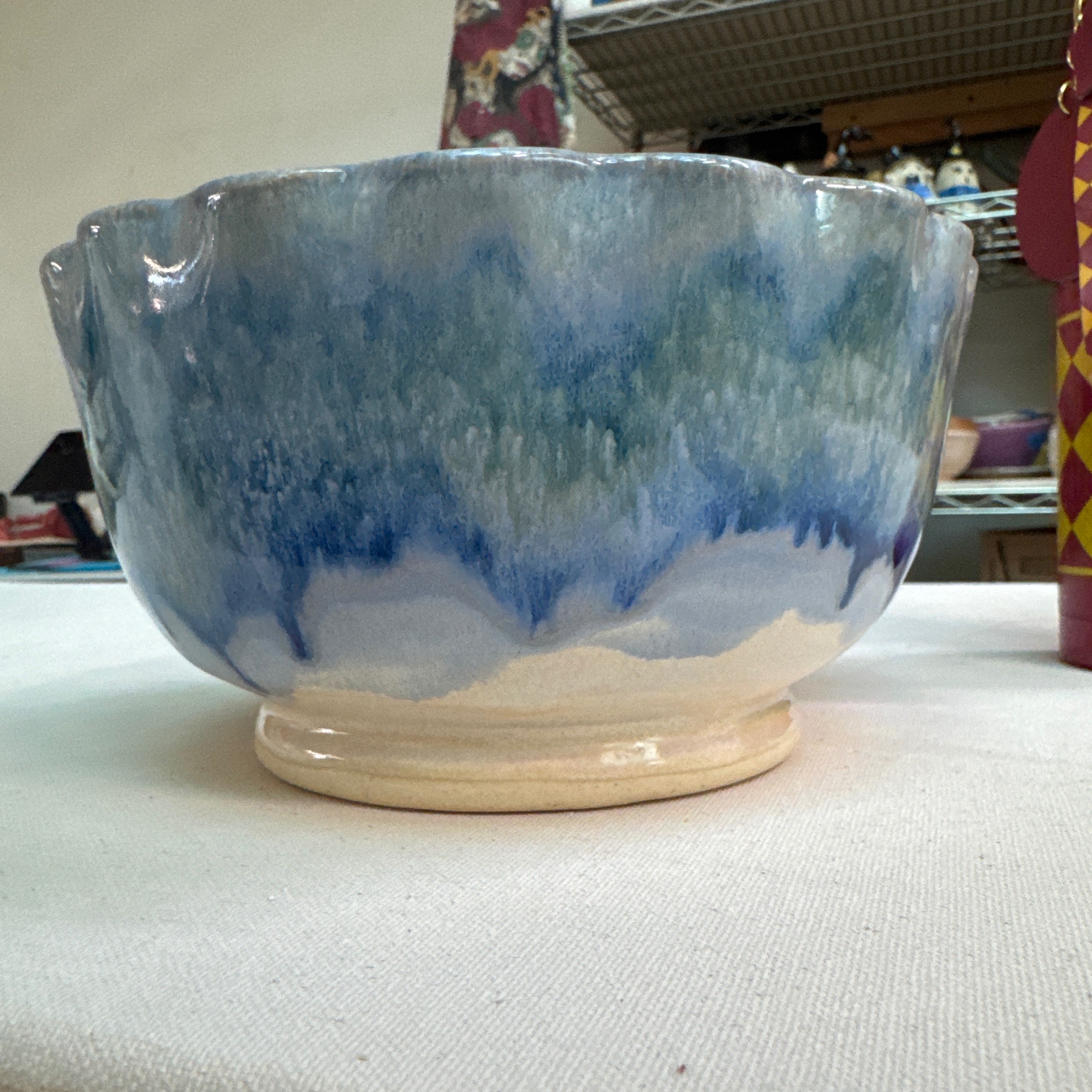 Indigo Float and Ancient Jasper over Honey Flux | glazeshare