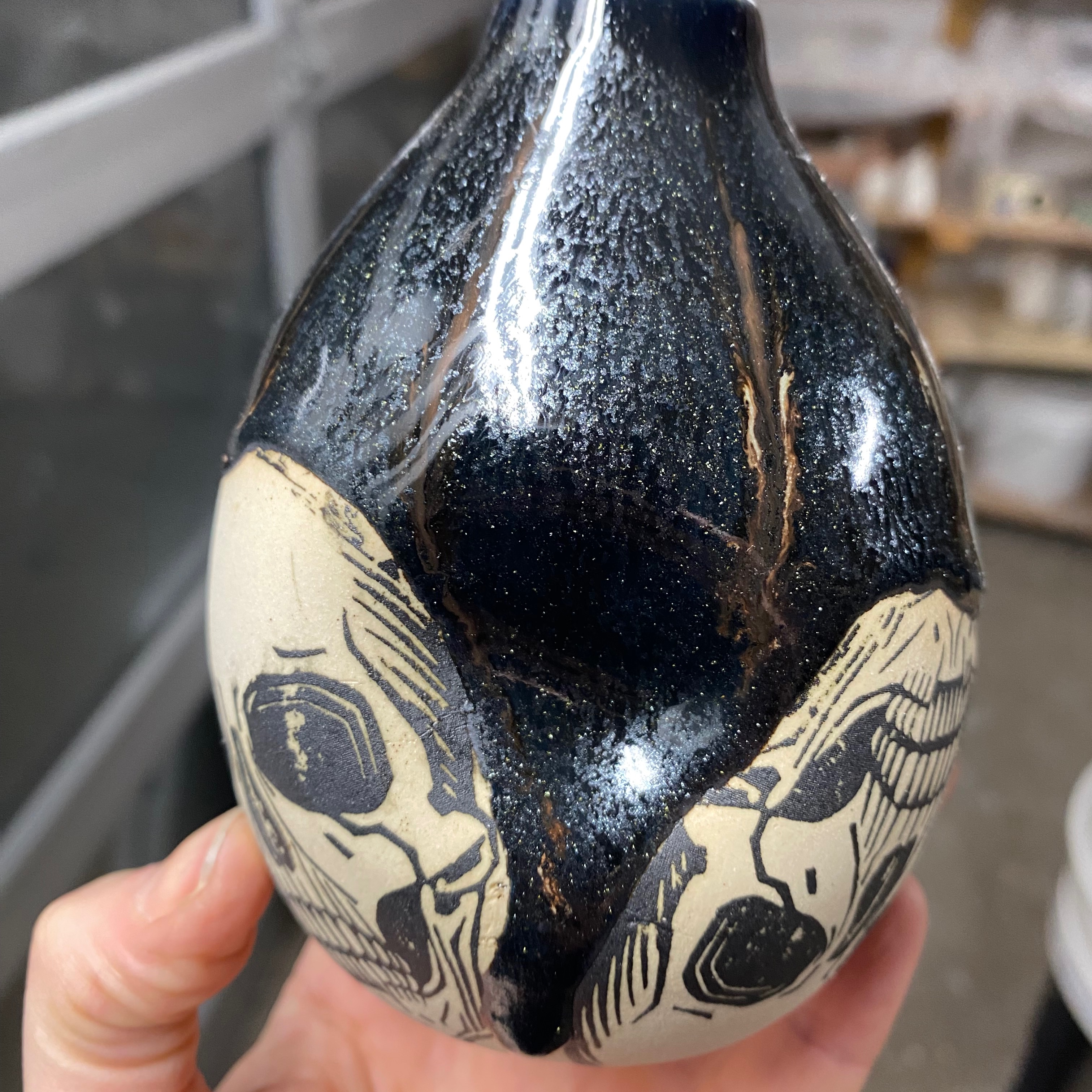 Cosmic GOLD Dust with Obsidian | glazeshare