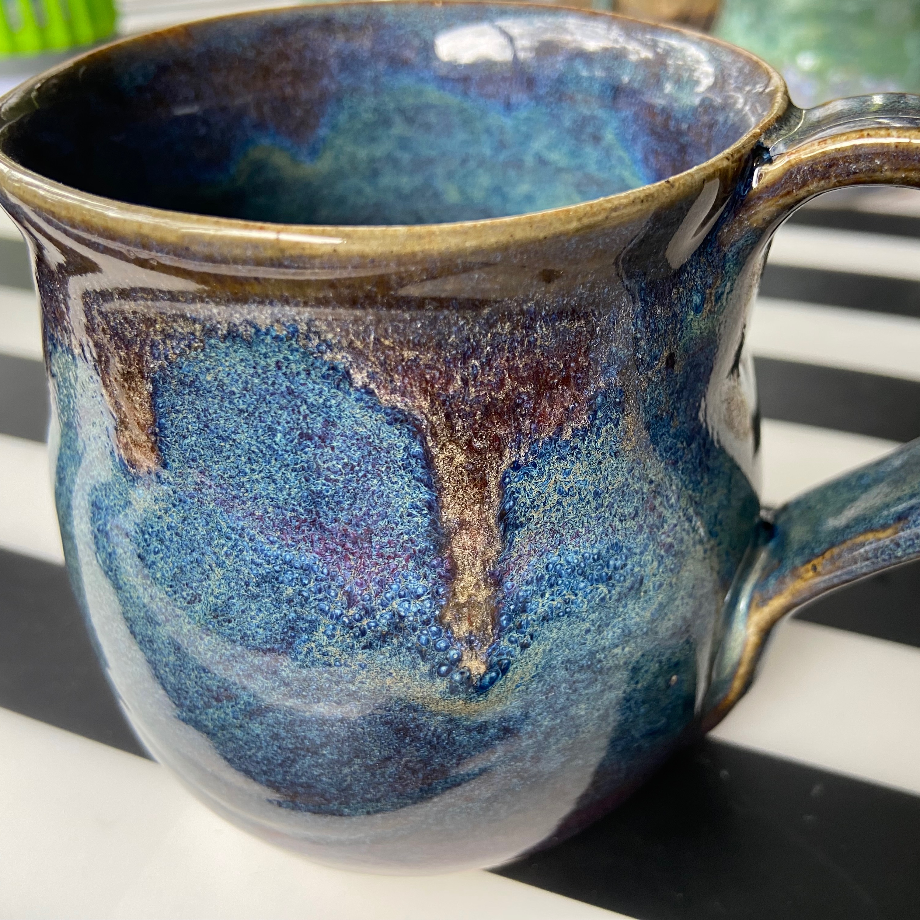 Blue Rutile under iron Lustre | glazeshare