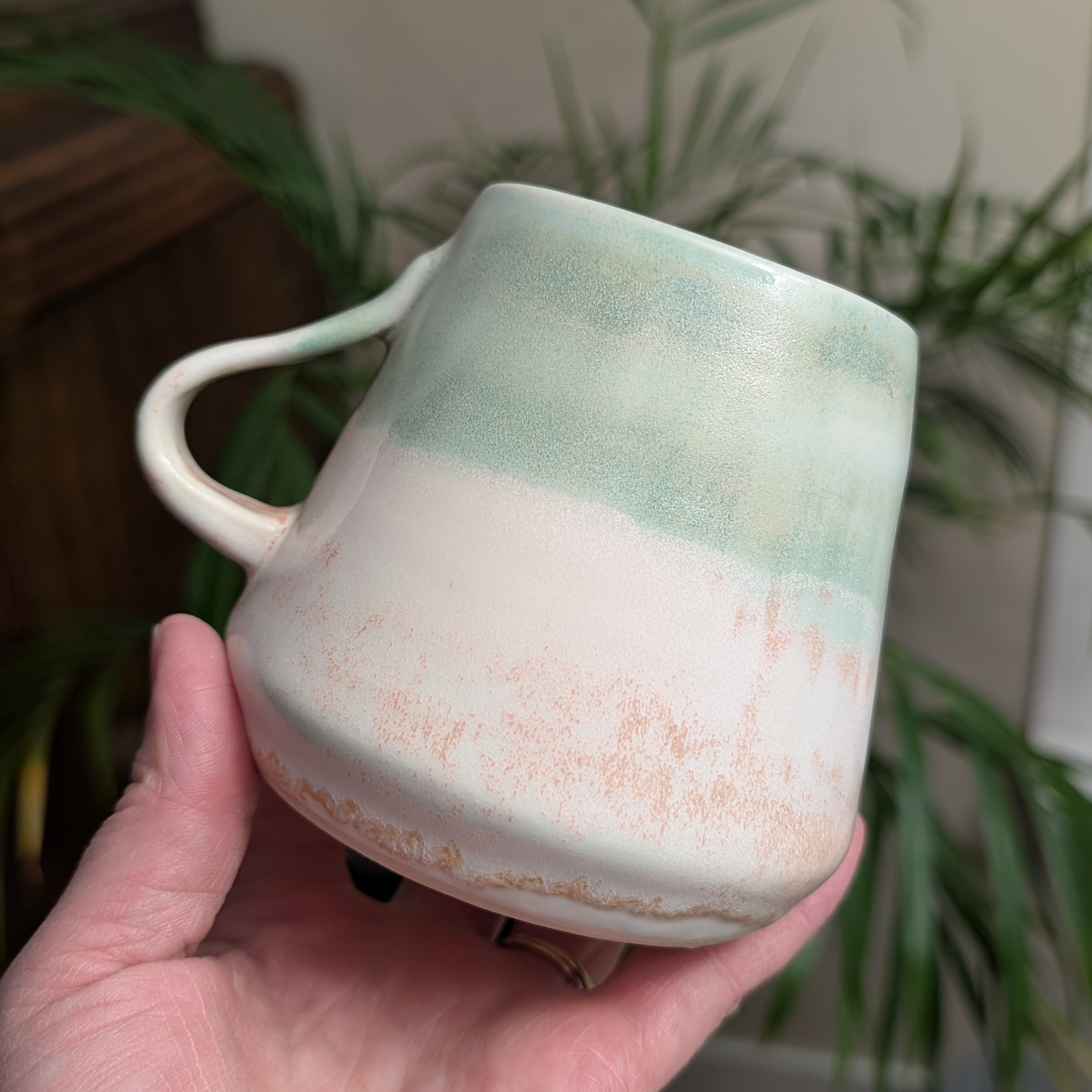 Green Tea and Sand Dollar over Alabaster | glazeshare