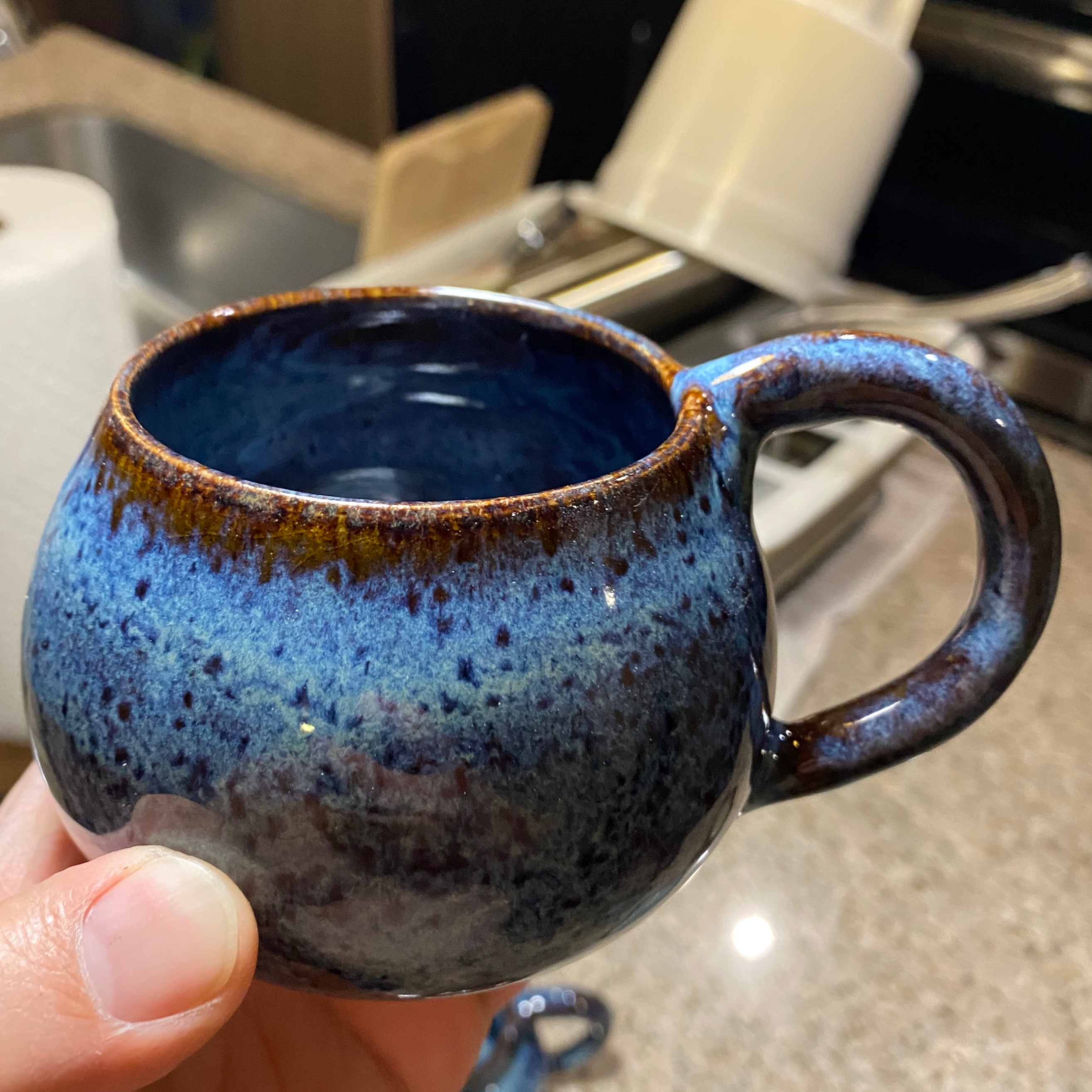 Blue Rutile over Temmoku | glazeshare