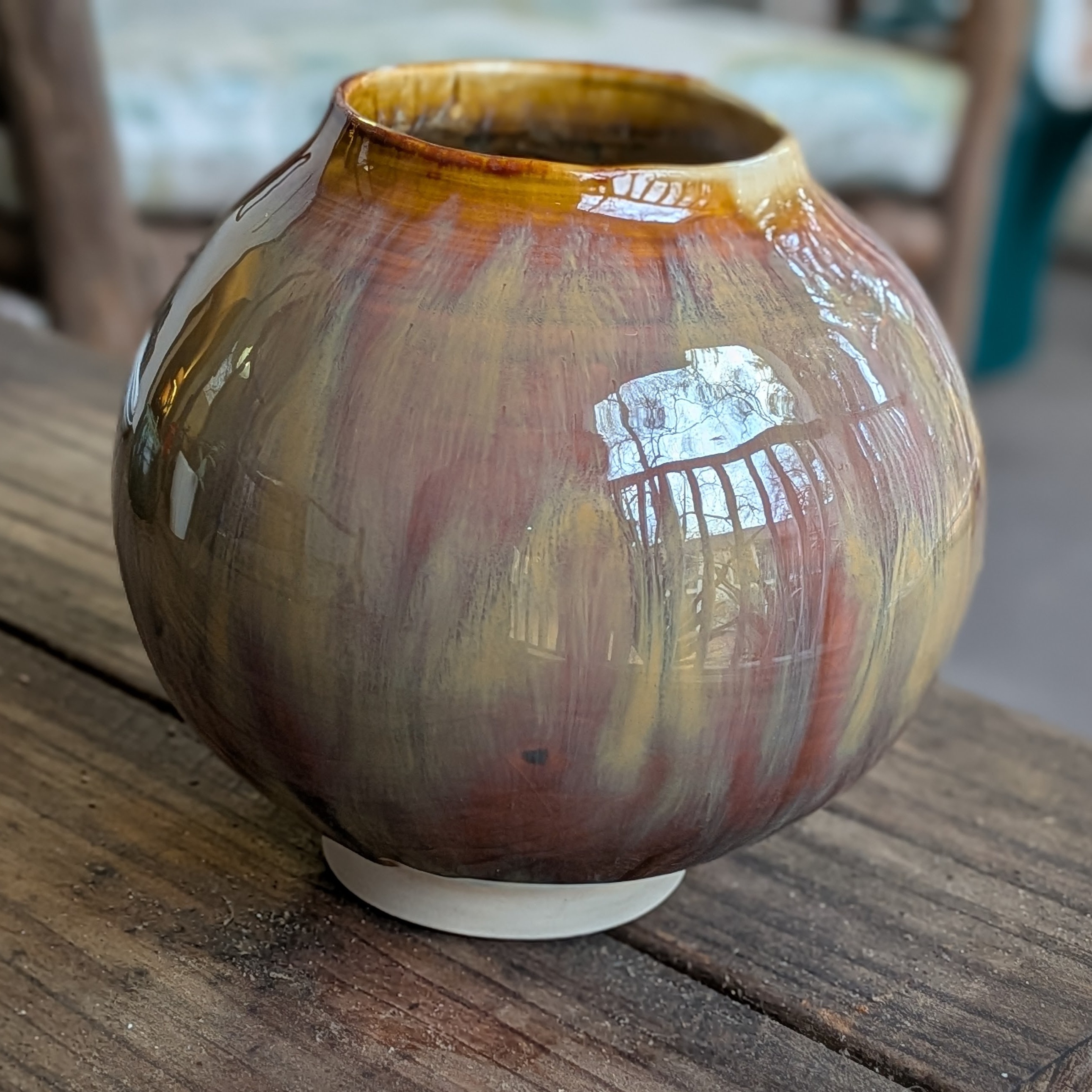 Ancient Jasper over Coyote Red Gold | glazeshare